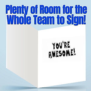 1-Pack Awesome SOFTBALL Coach (5x7) Thanks Coach Card Greeting Card Set Awesome for Softball Players, Teams, Coaches, Family and Fans - Your Coaches Will Love 'Em!