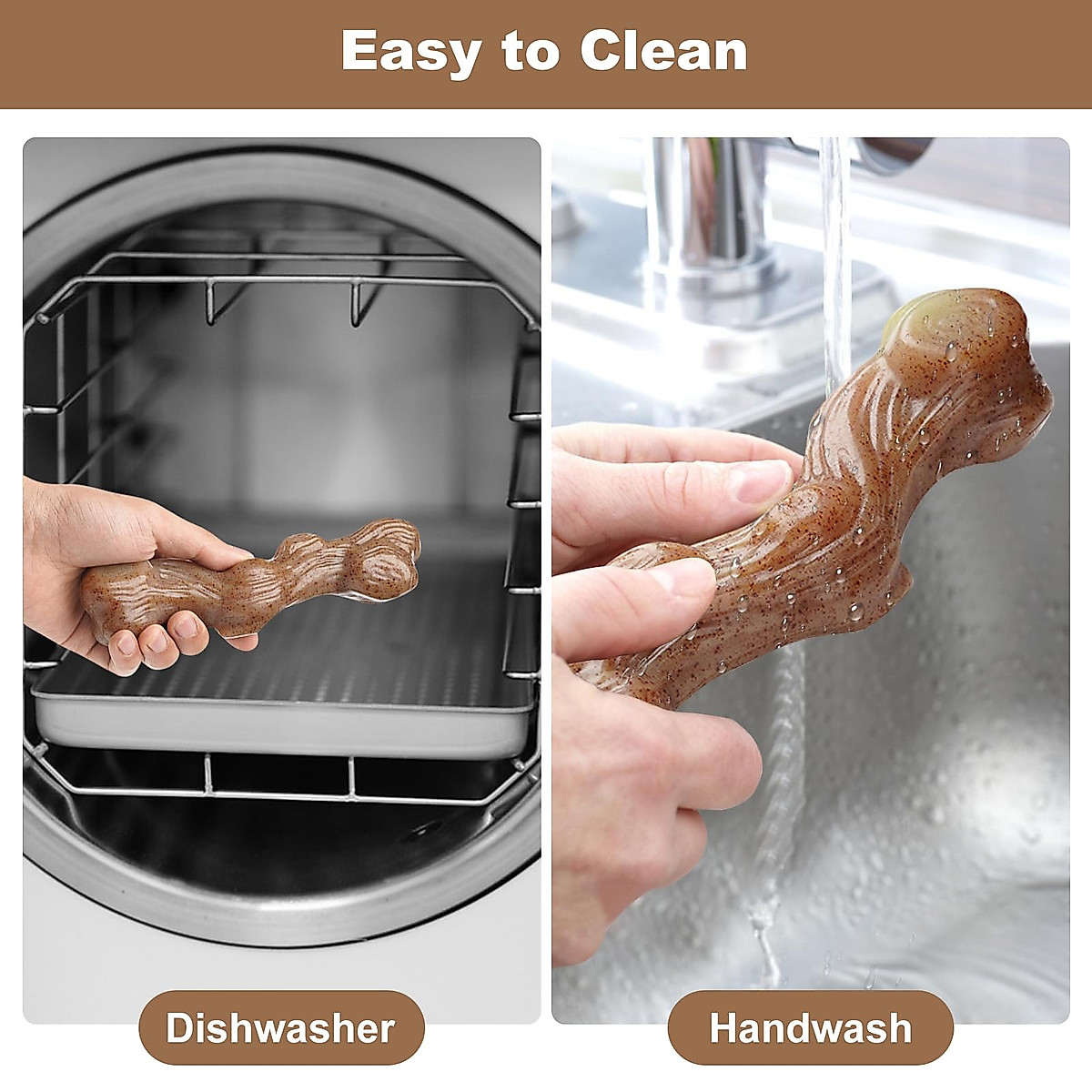 Liangmall Dog Chew Toys for Aggressive Chewers, Nylon Tough Dog Toy with Real Beef Flavored, Indestructible Dog Toys for Medium/Large Breeds