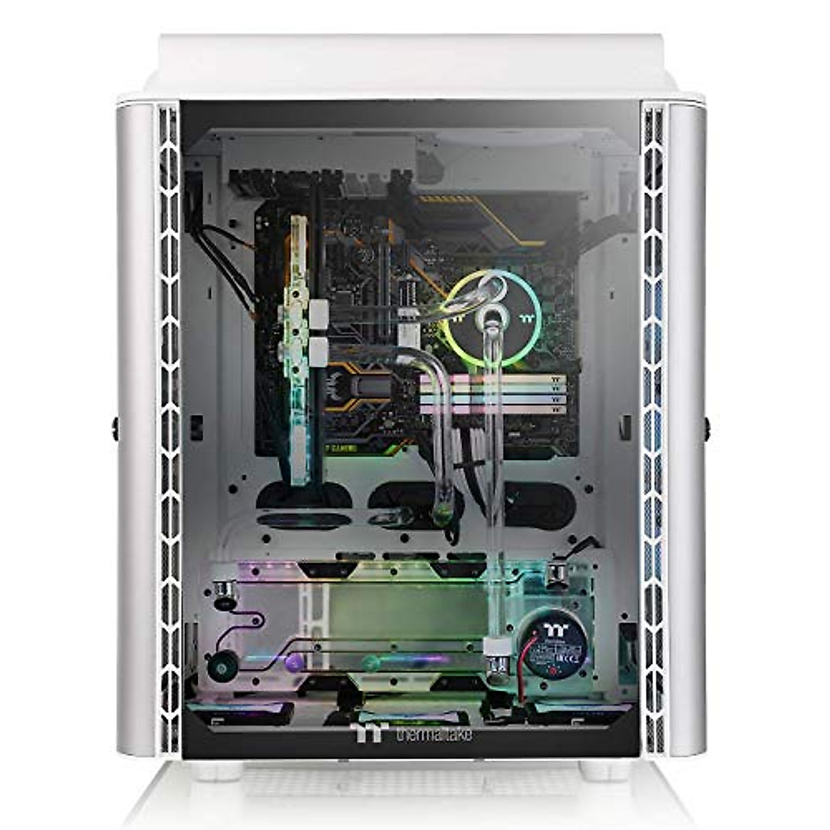 Thermaltake Level 20 HT Snow Edition 4 Tempered Glass Type-C Fully Modular E-ATX Full Tower Computer Chassis with 2 140mm Top Fan Pre-Installed CA-1P6-00F6WN-00