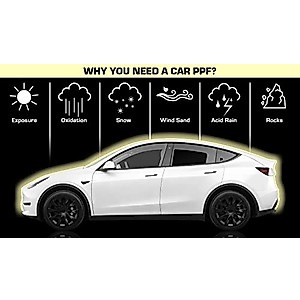 Factory Crafts Door Handle Cup Overlay Stone Guard Paint Protection Film Clear PPF Digitally Cut Universal Fit - Clear Film (x4)