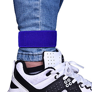 Wisdompro Ankle Strap, 1 Pair Polyester Blousing Garters Trousers Boots Blouses Hook and Loop Strap for Waders, Fly, Fishing, Hunting, Hiking, Cycling, Gardening, Military Uniforms (14 Inch Blue)