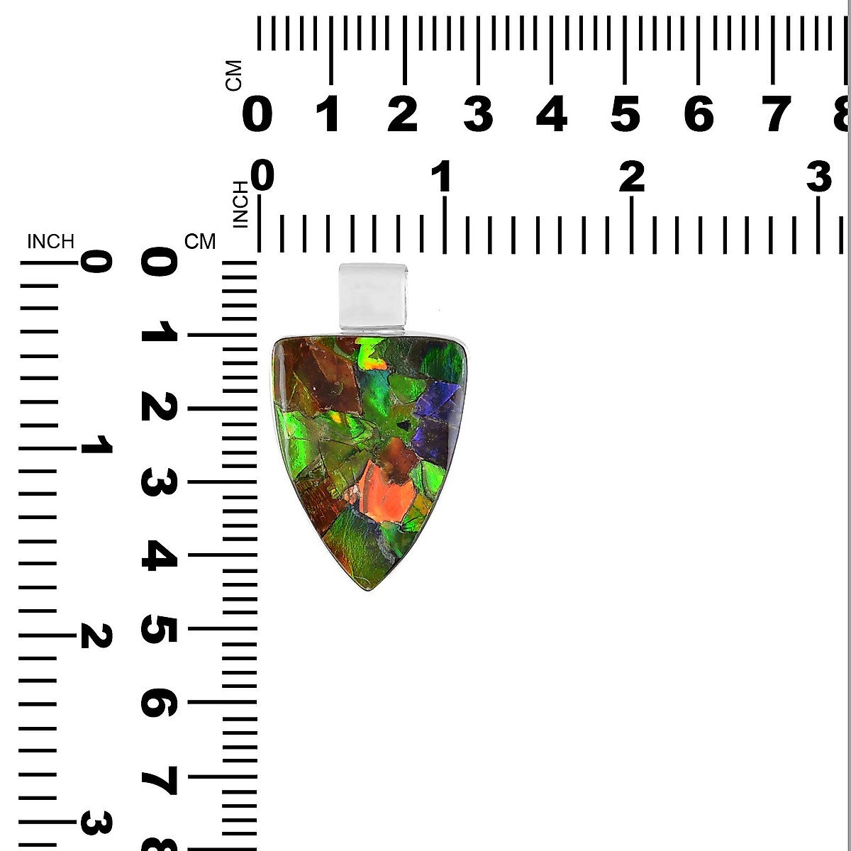 Starborn Ammolite and Sterling Silver Shield Pendant