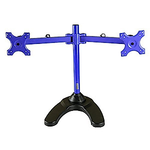 MonMount Dual LCD Freestanding Monitor Stand Up to 24-Inch, Blue (LCD-6460BL)