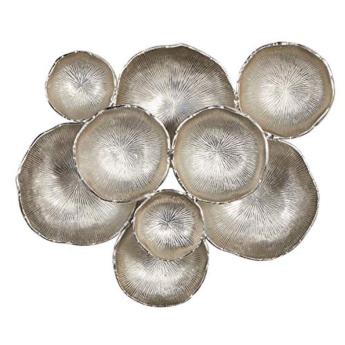 Deco 79 Aluminum Abstract Wall Decor, 24" x 5" x 20", Silver