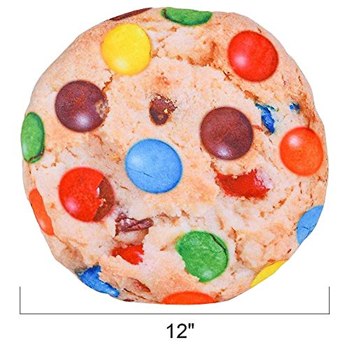 ArtCreativity Cookie Pillow, 1PC, Cute Pillow for Kids and Adults with Photorealistic Design, Fun Bedroom, Couch, and Living Room Décor, Gift for Boys, Girls, and Food Lovers, 12 Inches, Round