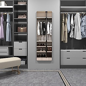 LVZORY Wall Mounted Mirror Full Length,47" x 14" Over The Door Mirror,Hanging Mirror Full Body Mirror,Vanity Makeup Dressing Mirror