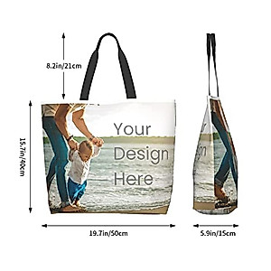 Custom tote bag for Man Women Design Your Own Gift Wishes Add Your Name Your Text Custom Tote Bag Custom Handbag Lightweight