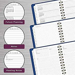 Academic Planner 2021-2022, AT-A-GLANCE Weekly & Monthly Book Planner, 5" x 8", Small, for School, Teacher, Student, Contempo, Classic Blue (70101X20)
