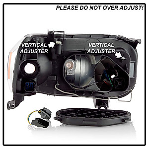 ACANII - For 2005-2007 Ford Escape Factory Style Chrome Headlights Headlamps Assembly Replacement Pair Set Left+Right