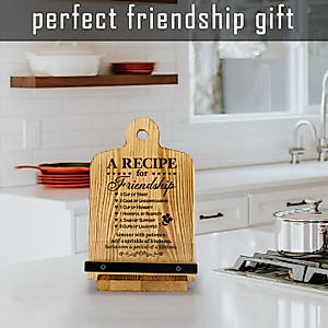 Birthday Friendship Gift for Women, Best Friends Recipe Book Holder Gift, Cookbook Stand for Kitchen Gift for Sister Friend Bestie