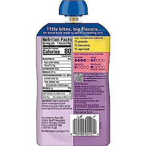 Plum Organics Stage 2, Organic Baby Food, Peach, Banana and Apricot, 4.0 Oz, New Look, Packaging May Vary.