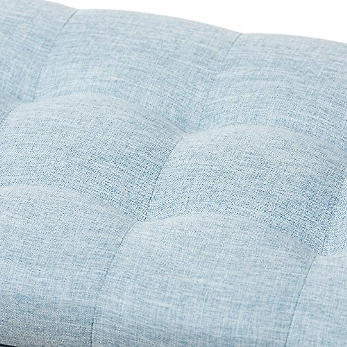 Baxton Studio Orillia Modern and Contemporary Light Blue Fabric Upholstered Grid-Tufting Storage Ottoman Bench