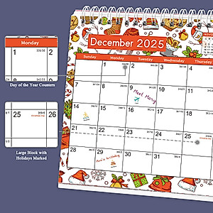 Desk Calendar 2023-2024, Monthly Desktop Calendar, Standing Flip Calendar with Thick Paper(Jan. 2023 - Jun. 2024, 10" x 8.25" ), Academic Year Standing Desk Calendar with Planner Stickers