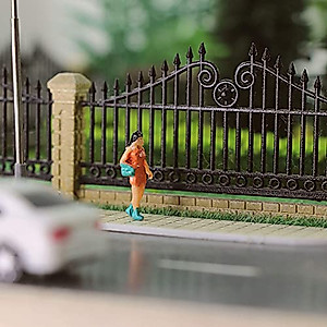 P100W 100pcs 1:87 Painted Figures HO Scale Standing People Assorted Poses Model Trains