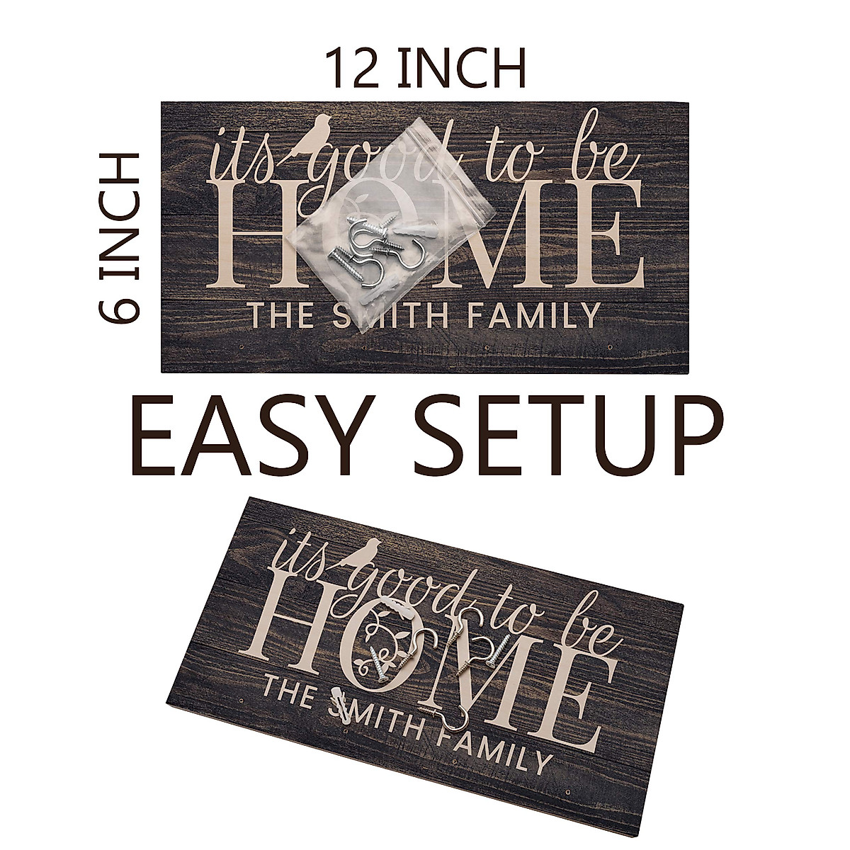 People People Personalized Wood Key Hanger for Wall | New Home Décor Gift for Wedding Housewarming | Customized Gifts for Couple Mr Mrs Key Ring Holder Hook | Key Rack | C01D05