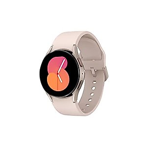 SAMSUNG Galaxy Watch 5 40mm Bluetooth Smartwatch w/ Body, Health, Fitness and Sleep Tracker, Improved Battery, Sapphire Crystal Glass, Enhanced GPS Tracking, US Version, Pink Gold Bezel w/ Pink Band