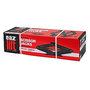 Camco EAZ-Lift 24-inch Heavy-Duty Scissor Jacks - Features 7,500 lb Load Capacity - Heavy-Duty Steel Construction - Set of 2 (48830)