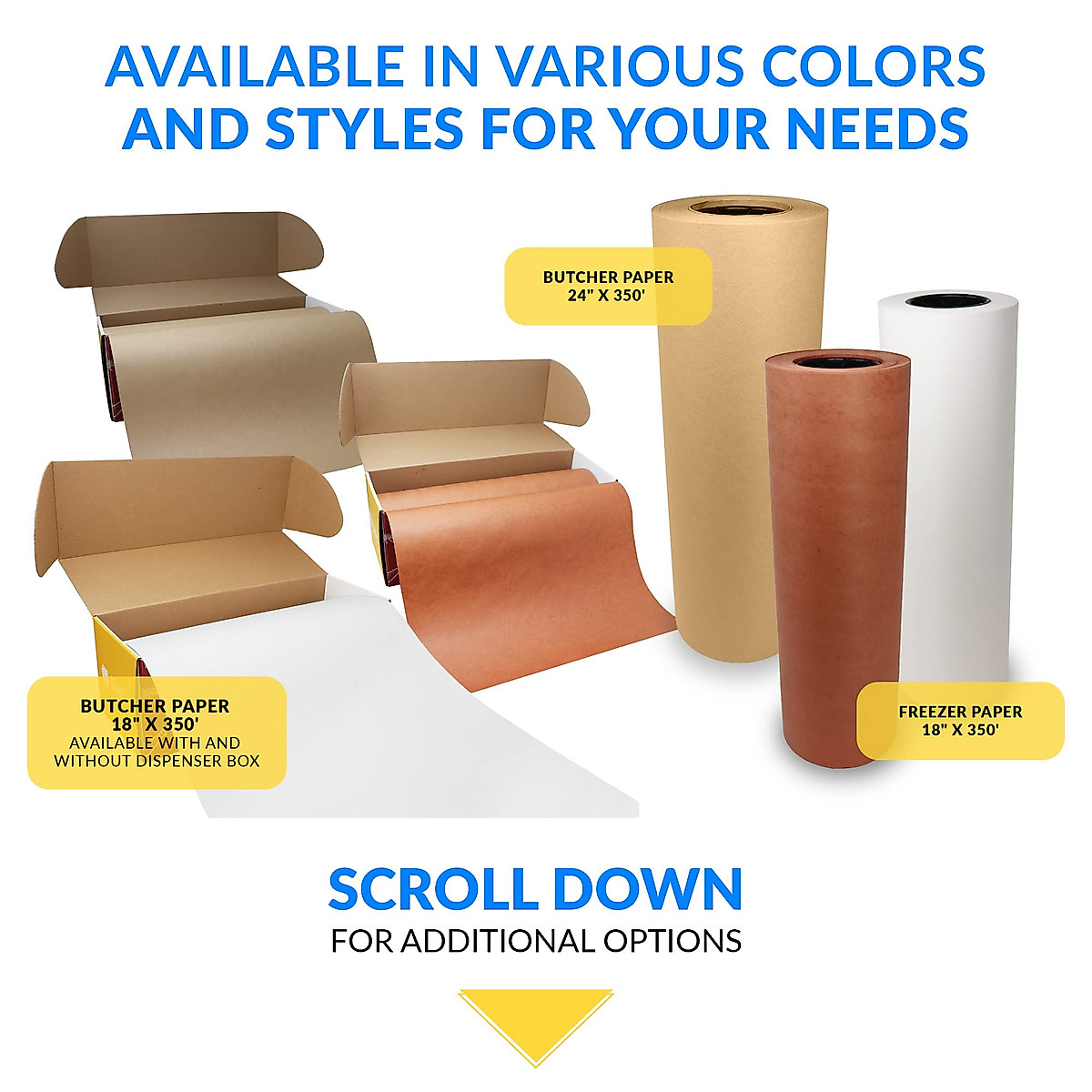 Made in USA | Bulk Value 18 in x 350 ft (4200 in) Reli. Brown Butcher Paper Roll | Food Grade Kraft Paper for BBQ | Butcher Paper for Smoking Meat | Unwaxed, Meat Wrapping, Meat Smoking (Brown)