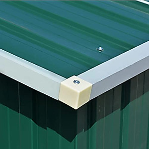 vidaXL Garden Shed Garage Backyard Building Tool Storage House Outdoor Patio Storing Lawn Care Equipment Household Item 154.3" Metal Gray