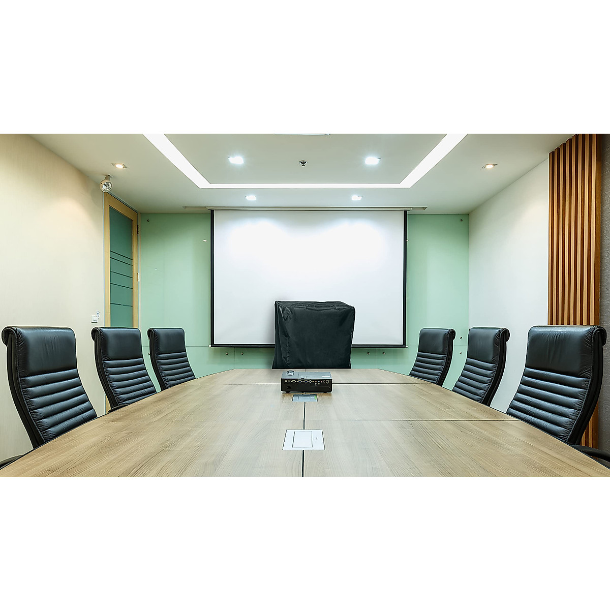 AdirOffice Protective Cover for Podiums, Lecterns and Pulpit Water-Resistant PVC-Coated Polyester Cover for Standard Size Podium Stand, Teacher Easel, Standing Desk Shelf (Black) (Pouch Included)