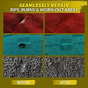 Coconix Fabric & Carpet Repair Kit | Fix Tears, Holes, and Burns on Fabric and Carpet Upholstery, Rugs, and Clothing | Easy Application with Customizable Colors