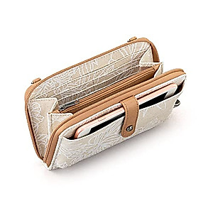 Sakroots Large Smartphone Crossbody, White Flower Blossom