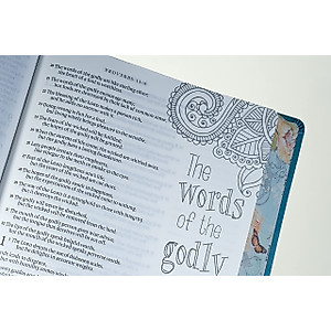 Tyndale NLT Inspire Bible (Large Print, Hardcover, Tranquil Blue): Journaling and Coloring Bible – Over 400 Scripture Illustrations to Color, Creative Bible Journal That Inspires a Connection with God