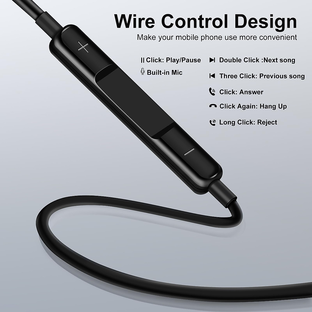 Coolden Wired Earbuds for iPhone 14/13/12/11 Earphones, in-Ear Headphones with Microphone Volume Control HiFi Stereo Headsets Compatible with iPhone 14 Pro/13Pro/12/11/XR/XS/X/7/7Plus/8/8Plus，Black