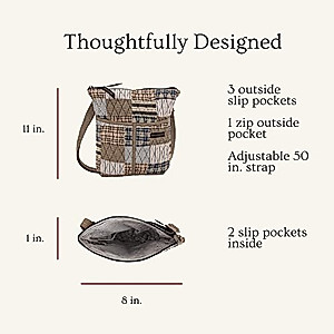 Bella Taylor Ashmont Hipster Quilted Cotton Country Patchwork Crossbody Purse with Pockets