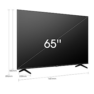 Hisense 65-Inch Class U6HF Series ULED 4K UHD Smart Fire TV (65U6HF, 2024) - QLED, 600-Nit Dolby Vision, Game Mode Plus VRR, HDR 10+, 240 Motion Rate, MEMC, Voice Remote, Compatible with Alexa, Black