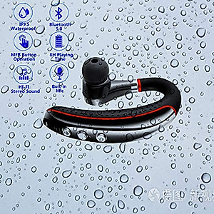 Bluetooth Headset V5.0,Wireless Bluetooth Earpiece with Noise Canceling Mic for Cell Phone,Ultralight Business Earphone for Driving/Trucker/Office,Sweatproof Headset for Android/iPhone/Smartphone