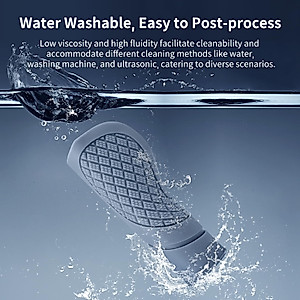 ANYCUBIC Water Washable ABS-Like 3D Printer Resin, High Toughness and Durability, High Precision and Easy to Post-process, Low odor, Wide Compatibility for all LCD Resin 3D Printers (Grey, 1kg)