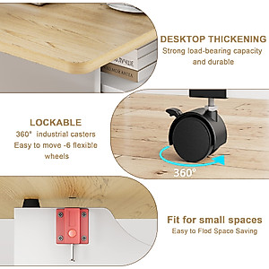 Alkmaar Folding Dining Table, 47.2" D x 23.6" W x 29.5" H, Pear Wood Color and White