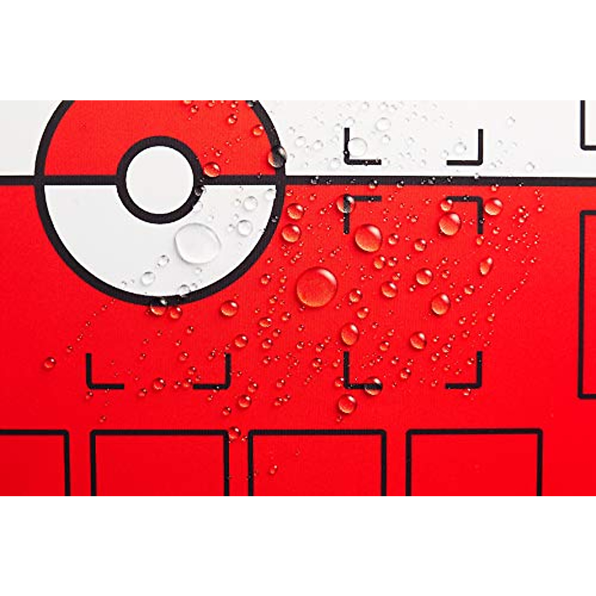 The Gaming Mat Company 2 Player Compatible Pokemon Playmat for Pokemon Cards - 28" x 18" x 0.16" Red & White Battle Mat Stadium Board for Pokemon TCG Playmat Game & Pokemon Mat Trading Card