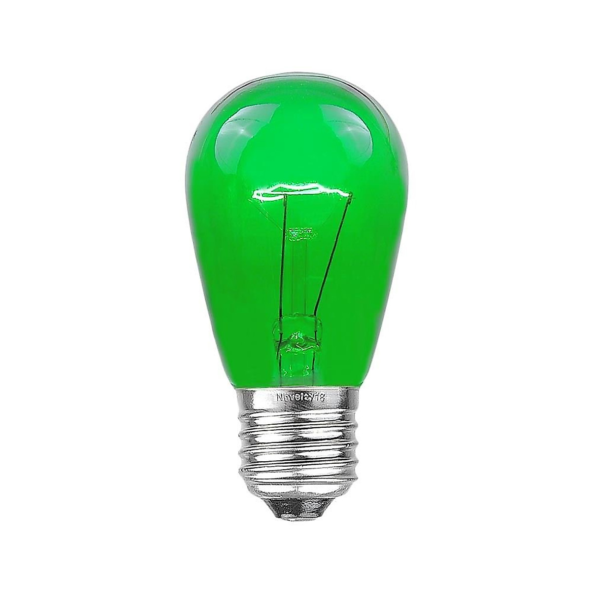 Novelty Lights 25 Pack S14 Outdoor Patio Edison Replacement Bulbs, E27 Medium Base, Multi, 11 Watt