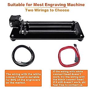 Laser Rotary Roller, Laser Engraver Y-axis Rotary Roller Engraving Module for Cylindrical Objects , Compatible with Most Kinds of CNC Laser Cutter and Engraver Machine, 3D Printer Accessories