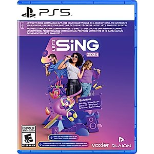 Let's Sing 2024 + 2 soft bundled mics - PlayStation 5
