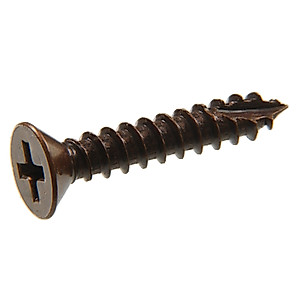 The Hillman Group 45372 9-Inch x 2-1/2-Inch Flat Phillips Wood Screw, Antique Bronze, 15-Pack