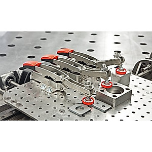 BESSEY STC-HH20 Horizontal Auto-Adjust Toggle Nickel Plated Clamp, Silver