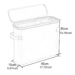 Bothyi Bamboo Toilet Paper Storage Toilet Paper Stand Multifunctional Accessories with Bamboo Lid Large for Restroom Closet Bathroom, Black