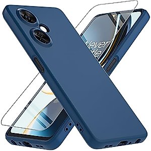Hensinple for Oneplus Nord N30 5G Case, Shockproof [with Screen Protector] Military Grade Drop 360 Silicone Full Body Protection Cover Phone Case for OnePlus Nord N30 5G/Oneplus CE 3 Lite 5G(Blue)