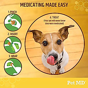 Pet MD Wrap A Pill Cheese & Bacon Flavor Pill Paste for Dogs - Make a Pocket or Pouch to Hide Pills & Medication 4.2 oz