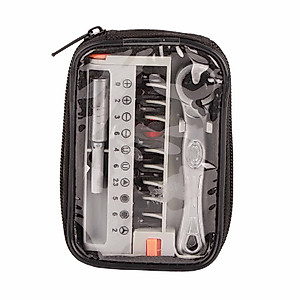 Zopsc 12 in 1 Portable Mini 1/4 Quick Ratchet Socket Wrench & Screwdriver Bits Set Hand Repair Tool for the Repairing and Maintenance of Household