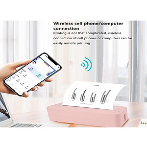 A4 Mobile Thermal Printer, Portable Rechargeable Tattoo Thermal Printer, Travel Bluetooth Inkless Printer for Office Home School