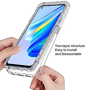 Pzwoxukhov Case for Oppo A74 4G CPH2219 / A95 4G CHP2365 CPH2365 / Reno6 Lite CPH2365 Case Cover,high Transparency，Gradient Color,Anti-Drop Shock Absorption Case Blue