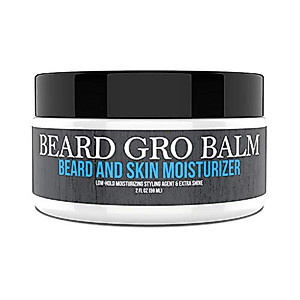 Uncle Jimmy Products Beard Gro Balm | Beard and Skin Moisturizer goes to work immediately to tame unruly hairs for a softer, thicker beard | Softens Beards and Mustaches 2 Fl Oz