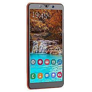 Qiilu Phone Unlocked Cell Phone Note30 Plus 5.72In Dual Cards Dual Standby Smartphone 512Mb 4Gb(Violet) (Orange)