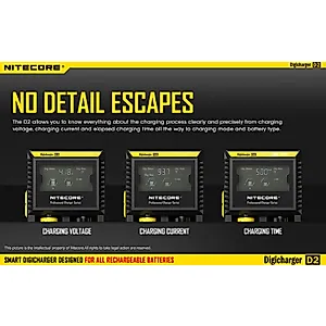 Nitecore D2 smart Charger 2015 version with LCD display For Li-ion, IMR, LiFePO4 26650 22650 18650 17670 18490 17500 18350 16340 RCR123 14500 10440 Ni-MH And Ni-Cd AA AAA AAAA C Rechargeable