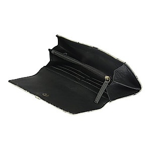 Myra Bag Women's Wallets - White Alone RFID Blocking Wallet for Women, Black and White Cowhide Hairon and Leather Wallets for Women, Credit Card Holder for Women, Ladies Wallet