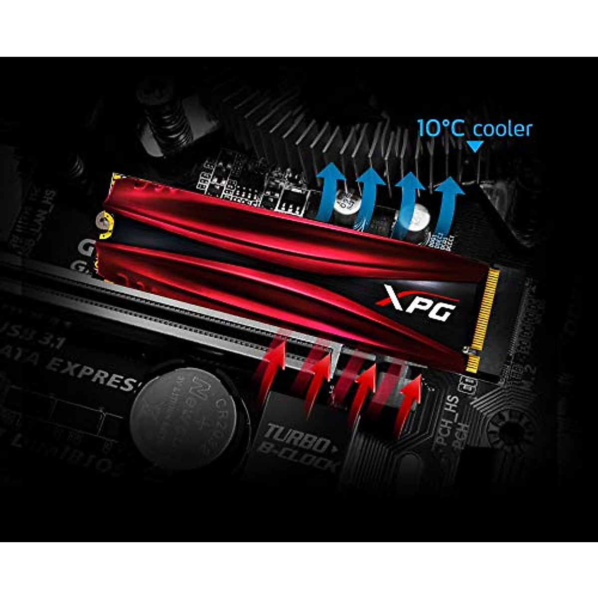 XPG GAMMIX 2TB S11 Pro 3D NAND PCIe NVMe Gen3x4 M.2 2280 R/W up to 3500/3000MB SSD (AGAMMIXS11P-2TT-C)